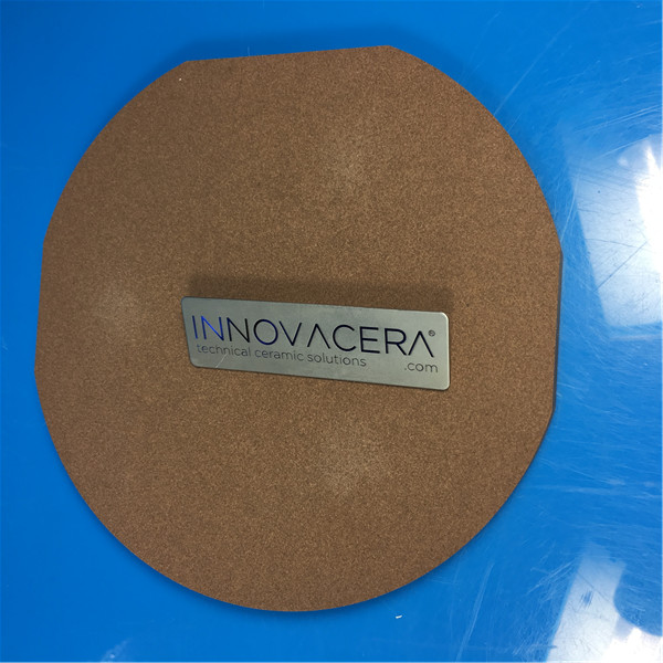 Brown Porous Ceramic Disc With Groove | INNOVACERA