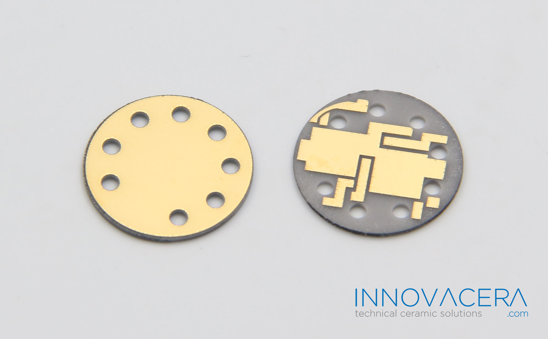 Ceramic Metallized Submount Disc Gold Plating | INNOVACERA